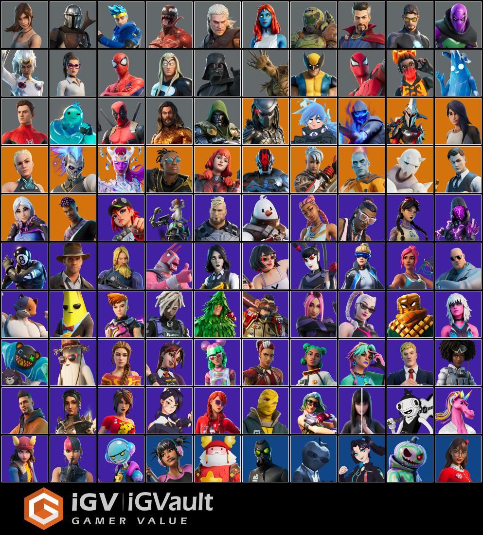 117 Skins Neo Versa Gold Midas Gold Brutus Trilogy Eternal