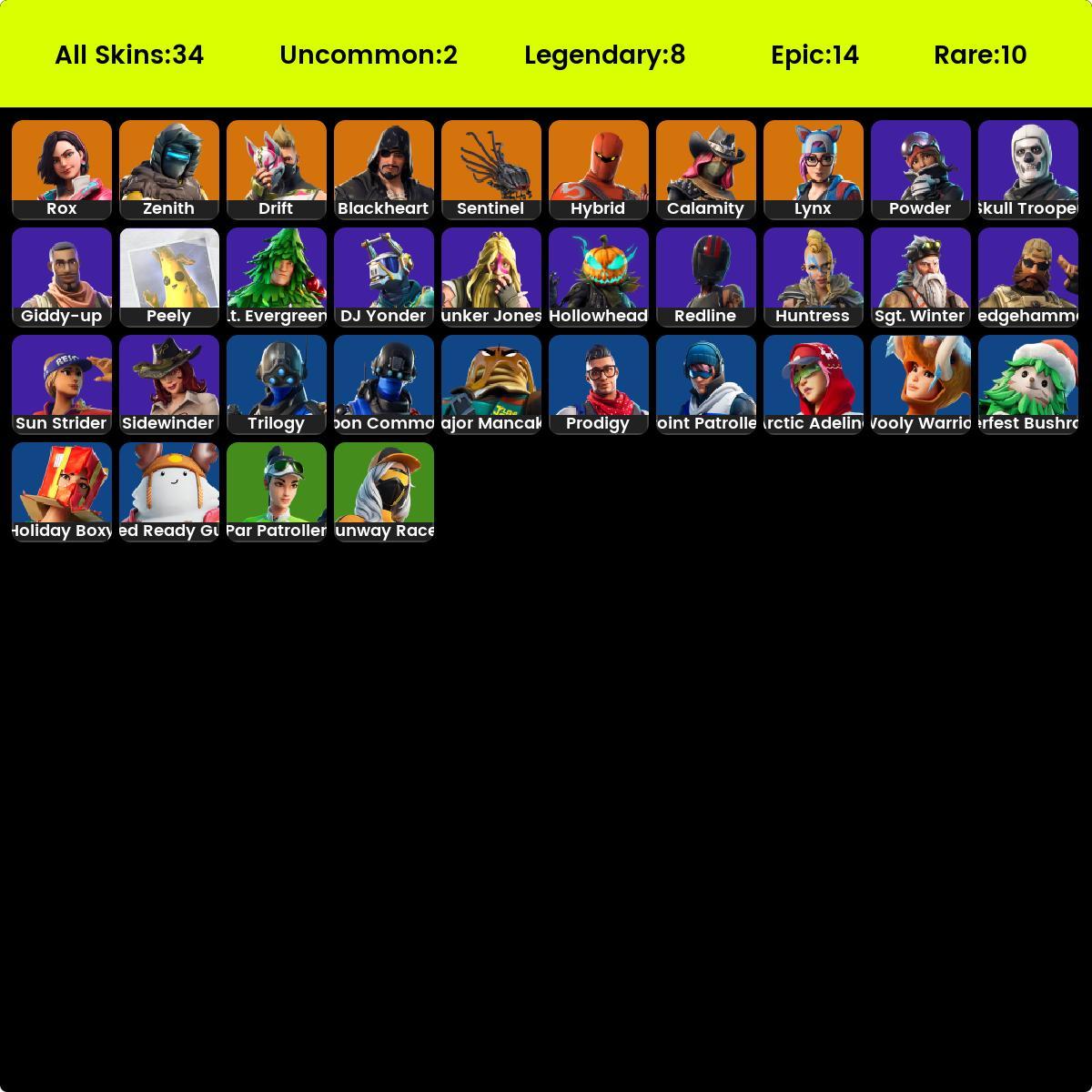 [PC/XBOX] 34 skins | Trilogy | Point Patroller | Carbon Commando | Prodigy | Calamity | Sentinel ...