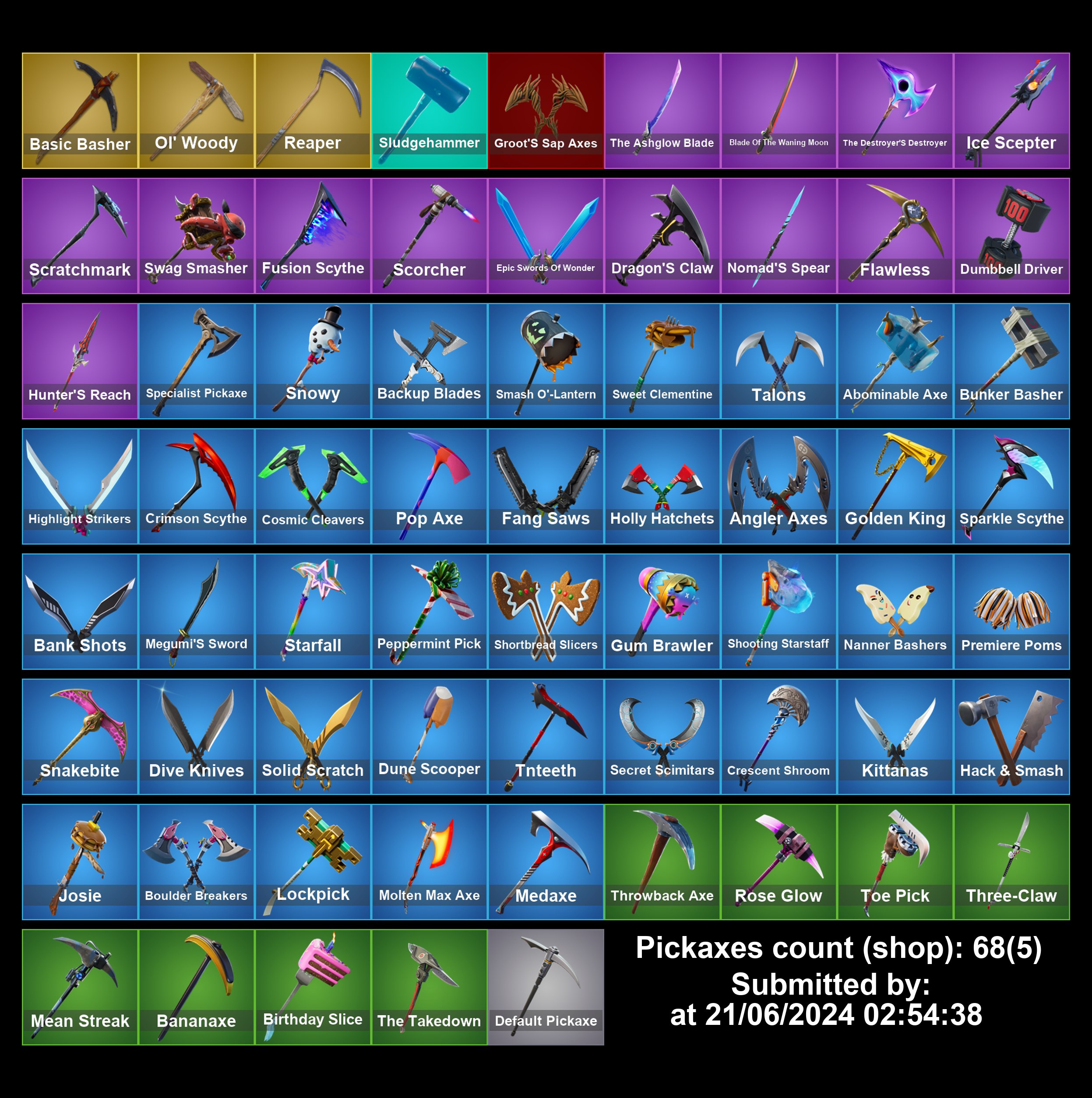 Fa Pc Xbox 67 Skins Wonder Ikonik Glow Gold Midas Hybrid