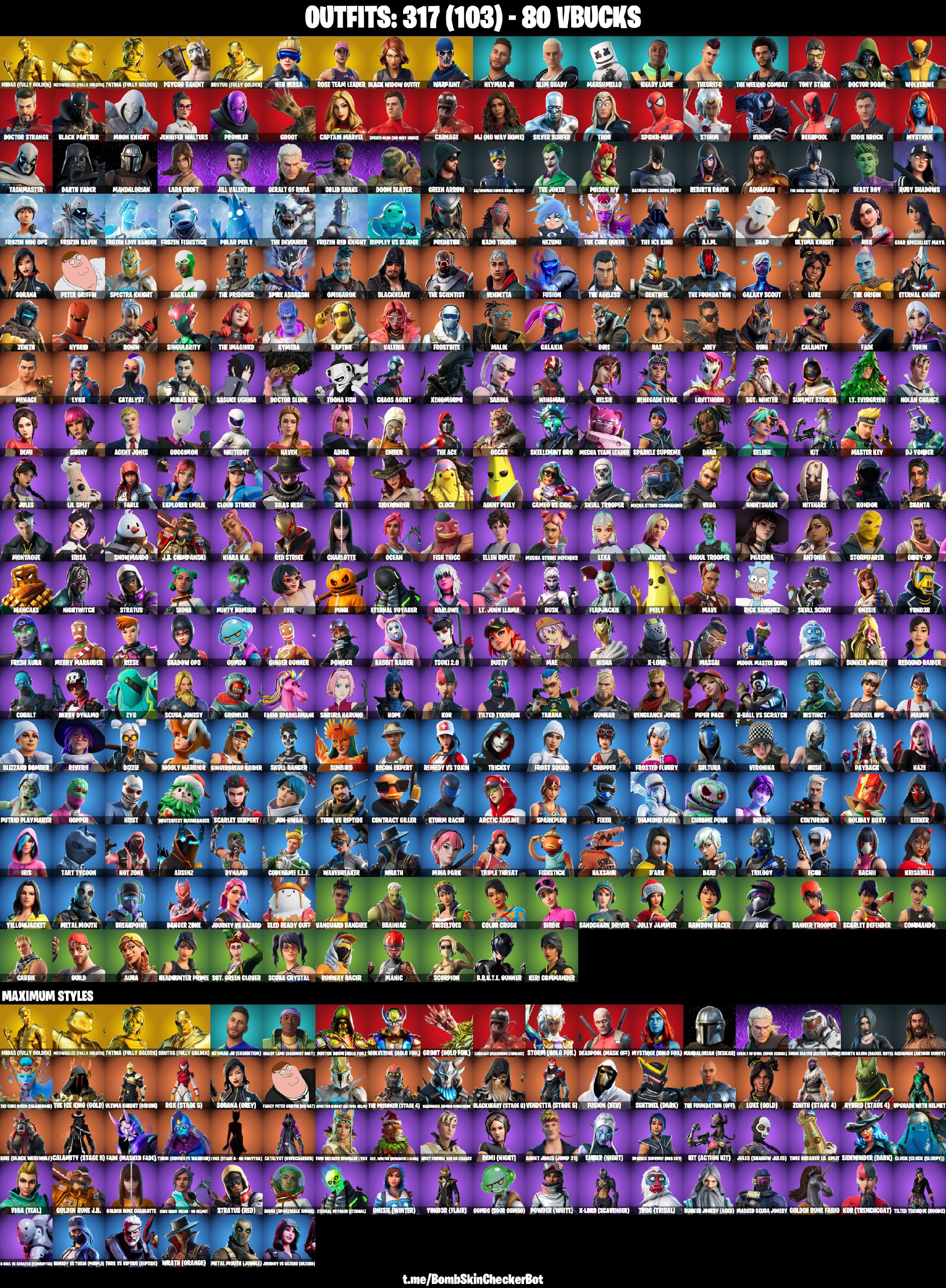 [pc Xbox Nintendo] 317 Skins Leviathan Axe Rage Psycho Bandit