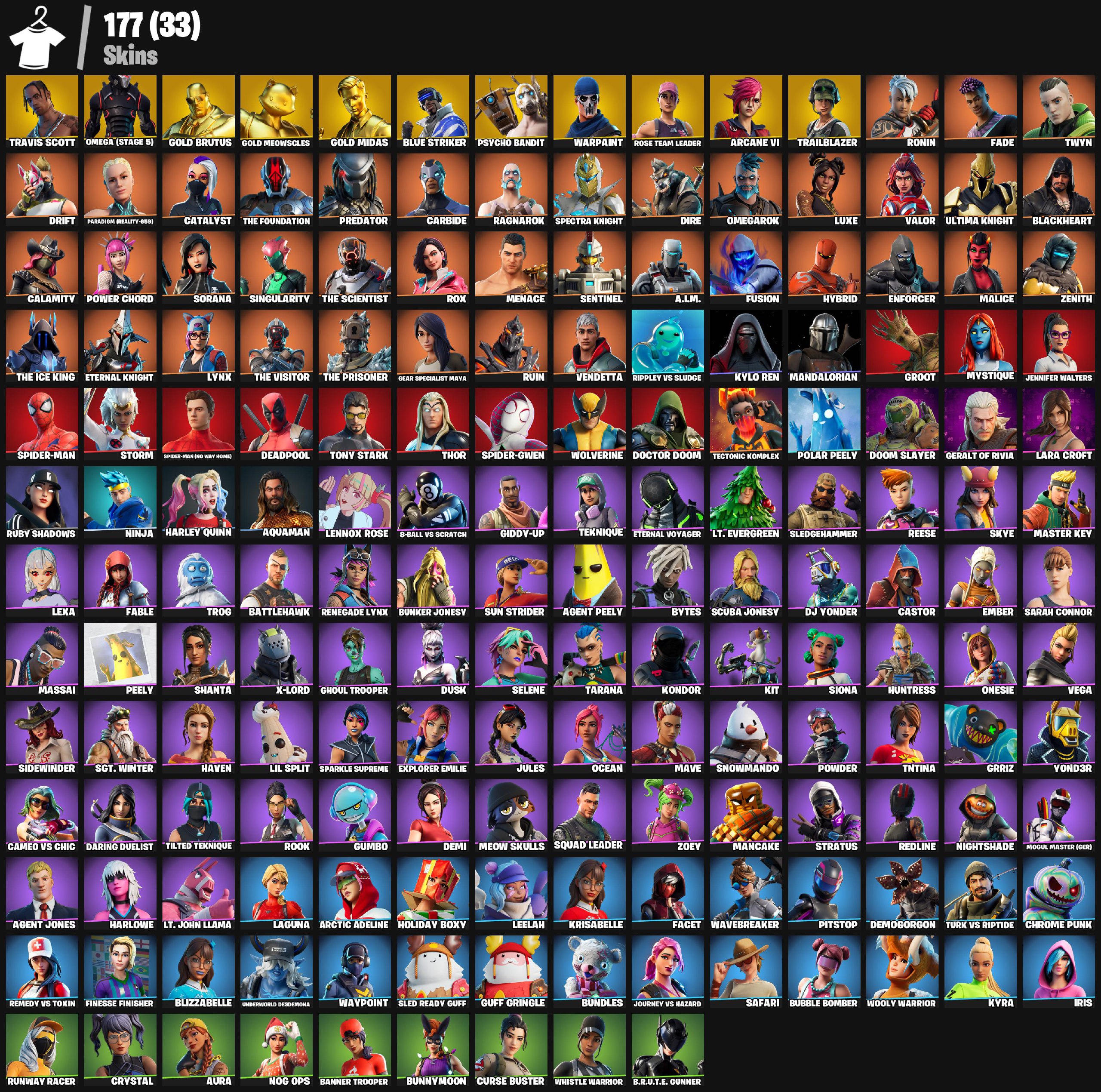 [PC/PSN/XBOX] 39850 VB 243 skins | OG STW | John Wick | Sultura | Cloud Striker | Prodigy ...