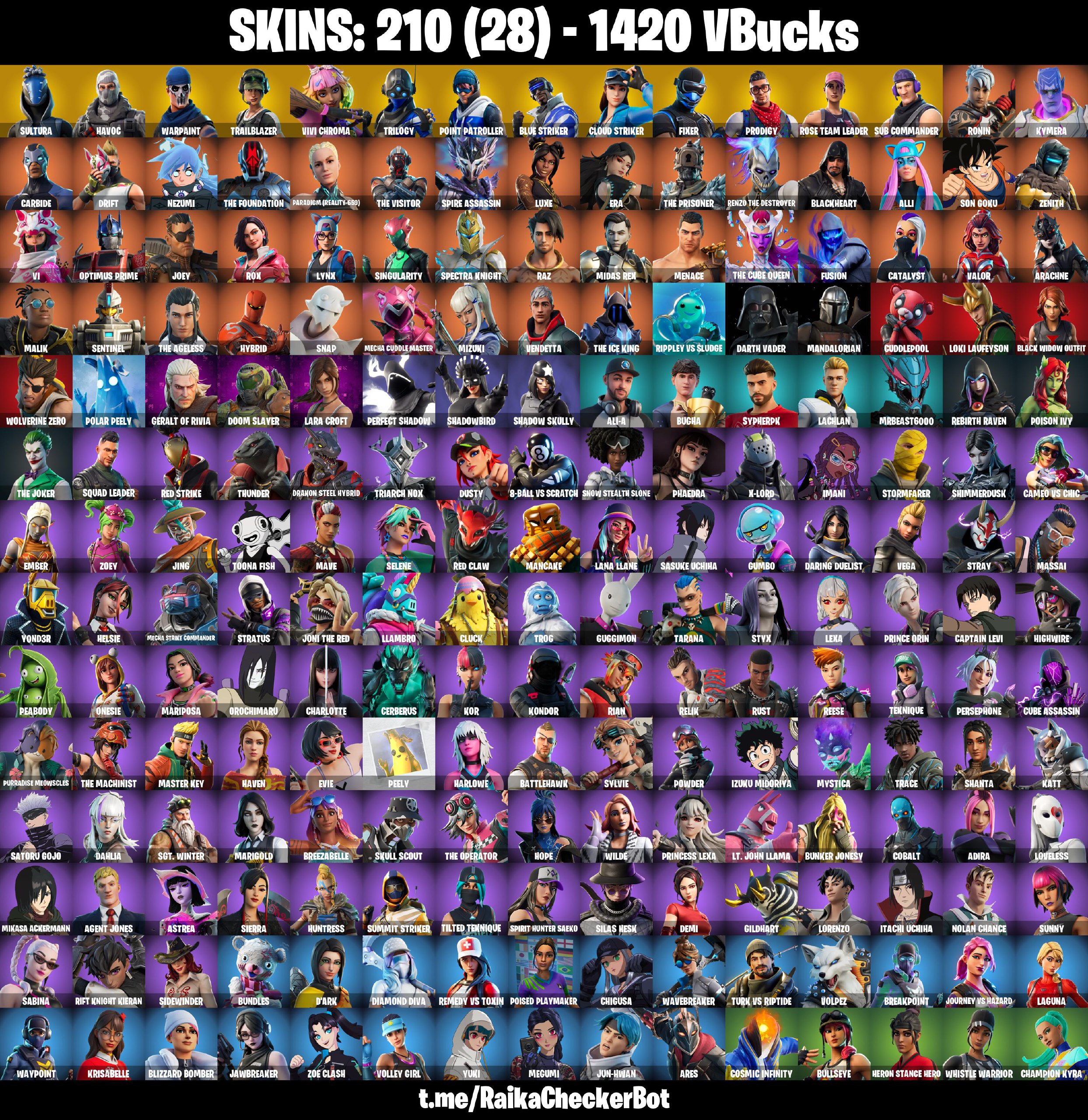 [PC] 212 SKINS | OG STW | CLOUD STRIKER | POINT PATROLLER | VIVI CHROMA | TRAILBLAZER | BLUE ...